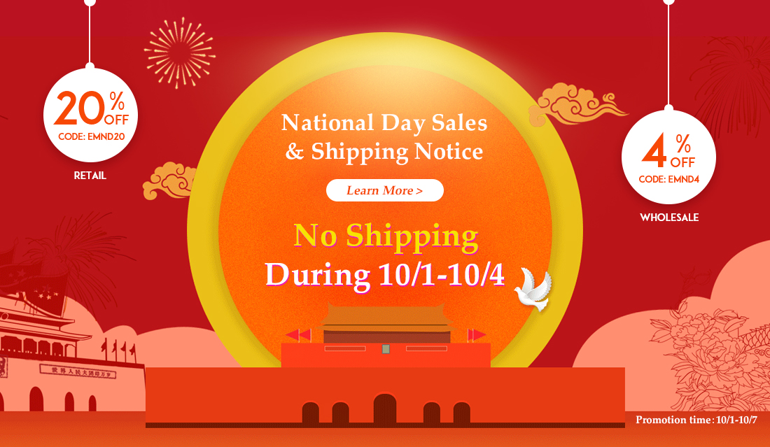 ElegoMall National Day Sales & Shipping Notice 2020