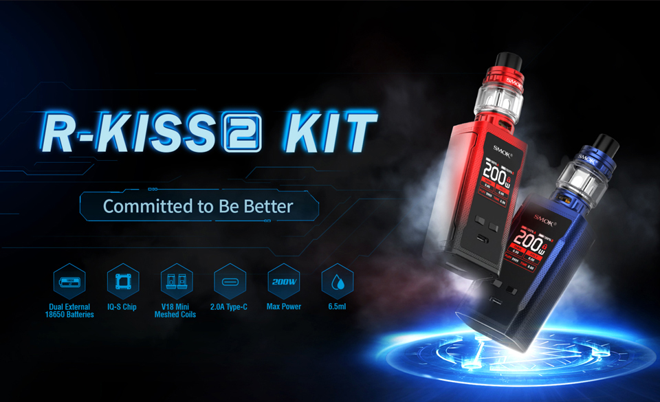SMOK R-KISS 2 Review - Small Dual 18650 Box Kit