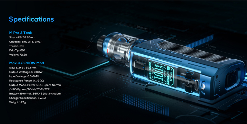 FreeMax Maxus 2 200W Box Kit
