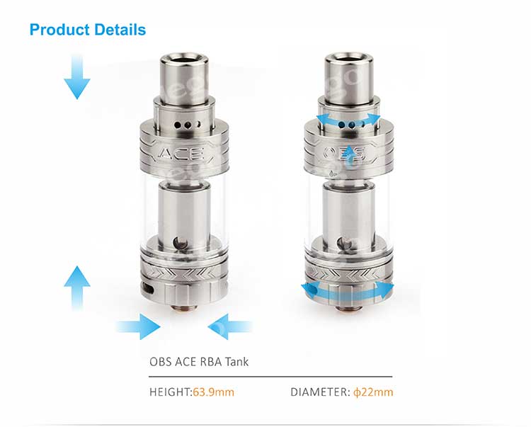 OBS ACE RBA Tank with Dual Airflow - 4.5ml