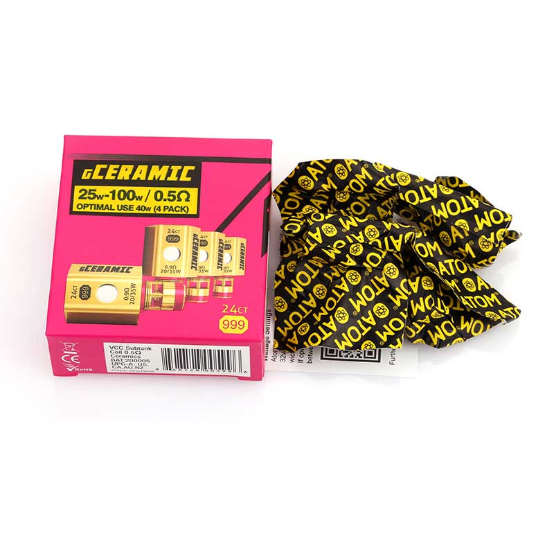 ATOM gCeramic VCC Kanger Coils 0.5ohm for 25W-100W (4 pcs)